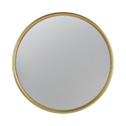 Gold Hannes Round Iron Mirror | Temple & Webster