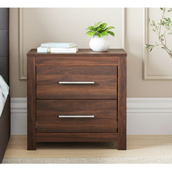 Mikasa Furniture Walnut Maddington Bedside Table | Temple & Webster