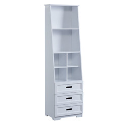 Project Kindy Furniture Lenny White Bookcase | Temple & Webster