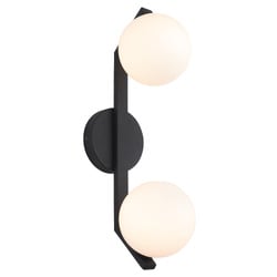 ExtravagantLighting Reno Frosted Glass 2 lamp Wall Light | Temple & Webster