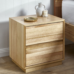 Evergreen Home Natural Kayson Messmate Timber Bedside Table | Temple ...