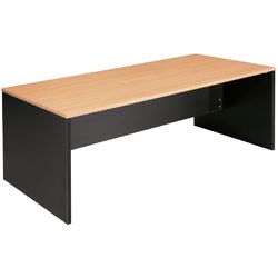 CooperFurniture Desk in Beech / Iron Grey | Temple & Webster