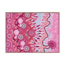 Dark Pink Birrbay Connection Printed Wall Art | Temple & Webster