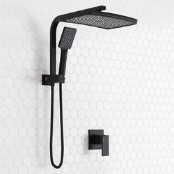 Expert Homewares Ottimo Rectangular 300mm Short Twin Shower Mixer Set ...