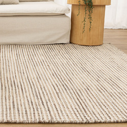 Lifestyle Floors Sand Skandi Hand-Woven Wool-Blend Rug | Temple & Webster