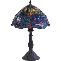 LunessaLighting Dragonfly Viola Tiffany Table Lamp | Temple & Webster