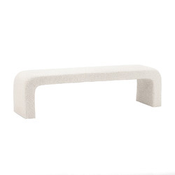 Continental Designs Cream Harper 160cm Boucle Bench | Temple & Webster