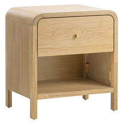 Continental Designs Connor Rubberwood Bedside Table | Temple & Webster