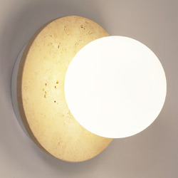 Solene Beige Travertine Wall Light | Temple & Webster