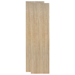 Naturaflex 2700 x 595mm Oak Flexible Double Half-Round Wall Panels ...