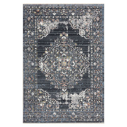 Lotus Rugs Dark Grey Crest Twilight Power-Loomed Rug | Temple & Webster