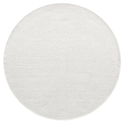 Lotus Rugs Ivory Sarva Traditional Round Rug | Temple & Webster