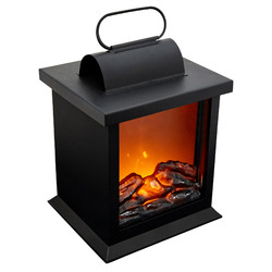 New Life Lighting LED Fireplace Lantern | Temple & Webster
