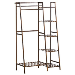 BraxtonHome 80cm Guerrero 7 Shelf Bamboo Clothing Rack | Temple & Webster