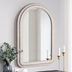 Aric Arched Boucle Wall Mirror | Temple & Webster