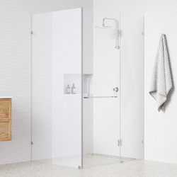 Essential Home Supply Elite Glass Shower Screen with Square Handle ...