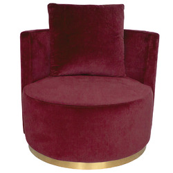 Brooklyn and Bella Tremblay Velvet Love Seat with Gold Base | Temple ...