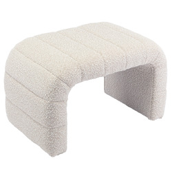 Oslo Home Etienne Boucle Ottoman | Temple & Webster