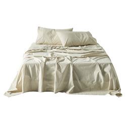 Pebble Stripe Classic Cotton Sheet Set | Temple & Webster
