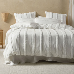 Cillian Cotton Chenille Quilt Cover Set | Temple & Webster