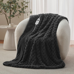 Elior Faux Fur Heated Throw | Temple & Webster