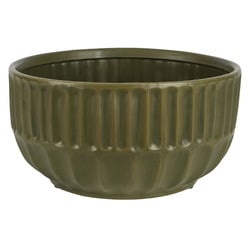 Olive Green Isola 25.5cm Ceramic Fruit Bowl | Temple & Webster