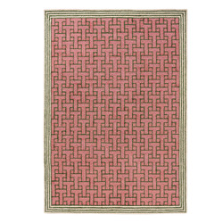 Dusted Pink T Monogram Outdoor Rug | Temple & Webster