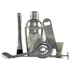6 Piece Stainless Steel Cocktail Maker Set | Temple & Webster