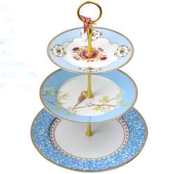 Blue Floral 3 Tier Porcelain Cake Stand | Temple & Webster
