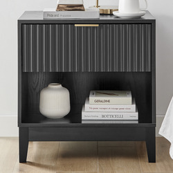 Core Living Decoris Ribbed Bedside Table | Temple & Webster