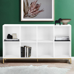 Temple & Webster White & Gold Marlene Bookcase
