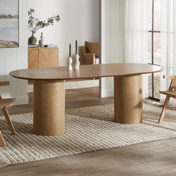 Temple & Webster 220cm Ruben Premium Oak Wood Dining Table