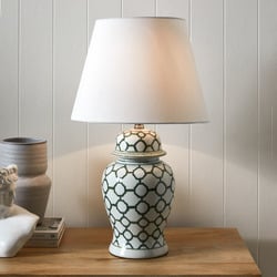 Temple & Webster Seren Ceramic Ginger Jar Table Lamp