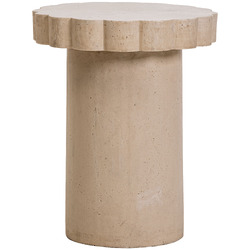 Clovelly Travertine-look Outdoor Side Table | Temple & Webster