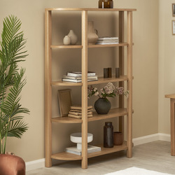 Temple & Webster Dali 5 Tier Curved Premium Bookcase