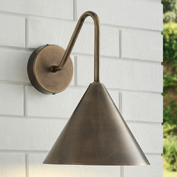Temple & Webster Presley Curved Arm Outdoor Wall Light