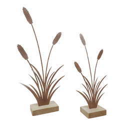 High St. 2 Piece Bulrushes Ornament Set | Temple & Webster