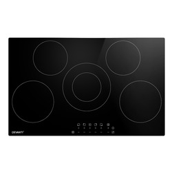 Dwell Home Devanti 90cm 5 Zone Ceramic Induction Cooktop With Dual ...