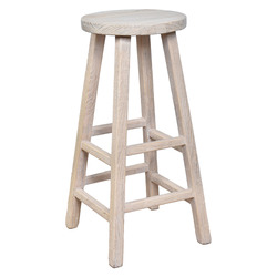 80cm Julius Recycled Elm Wood Bar Stool | Temple & Webster