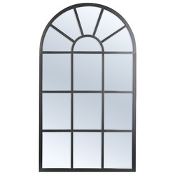 Maddison Lane Arched Abbey Iron Mirror | Temple & Webster