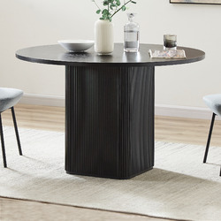 NordicHouse Chandni Ribbed Round Dining Table | Temple & Webster