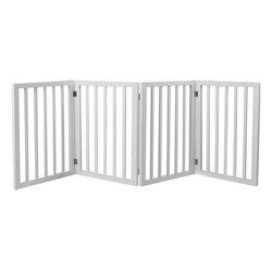 Oakleigh Home 4 Panel Wooden Foldable Pet Gate | Temple & Webster