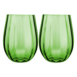 Maxwell & Williams Wicked 540ml Ribbed Stemless Glasses | Temple & Webster