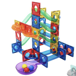 Jenjo 100 Piece Rainbow Marble Run Play Set | Temple & Webster