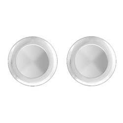 Silver 20cm Porcelain Dinner Plates | Temple & Webster