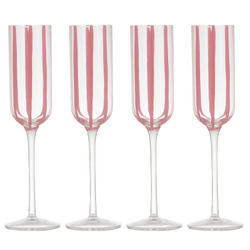 Stripe 180ml Champagne Glasses | Temple & Webster