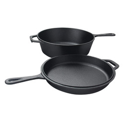 Wildtrak 2 Piece Cast Iron Combo Cooker Set | Temple & Webster