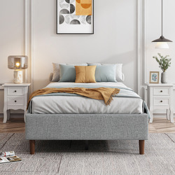 Ever Dreaming Living Light Grey Kinsley Bed Base | Temple & Webster