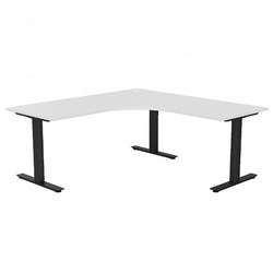 Everett Fixed 90 Degree Office Desk with Left Return | Temple & Webster