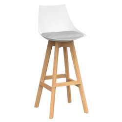 White 75.5cm Reverie Oak Wood Bar Stool | Temple & Webster
